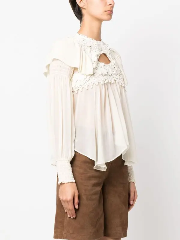 Isabel Marant Étoile Lace-detail Long-sleeve Blouse