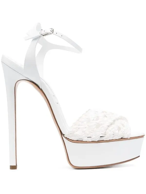 Casadei Flora Versilia 155mm Platform Sandals - White