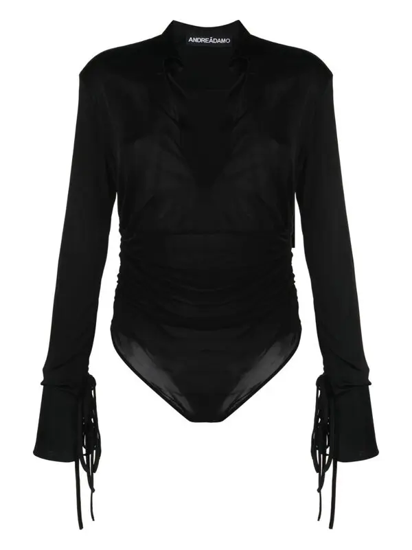 ANDREĀDAMO Semi-sheer Long-sleeved Body