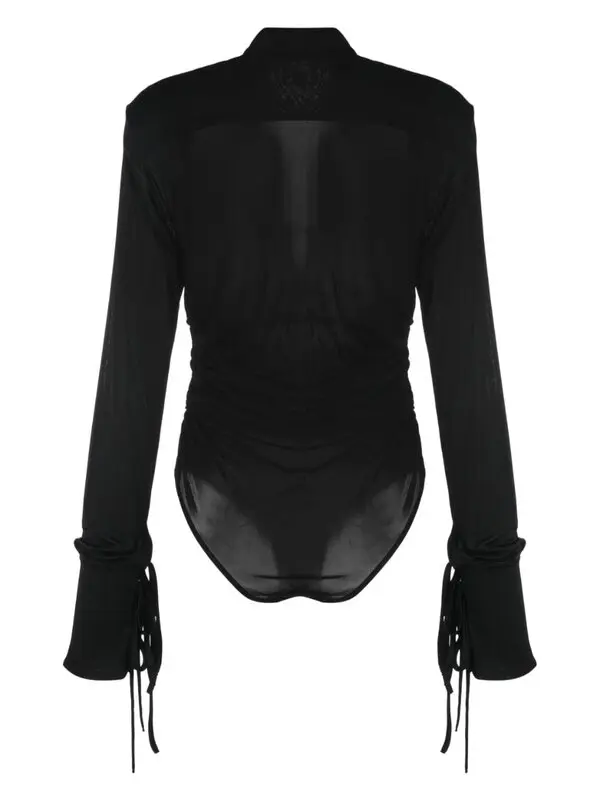 ANDREĀDAMO Semi-sheer Long-sleeved Body