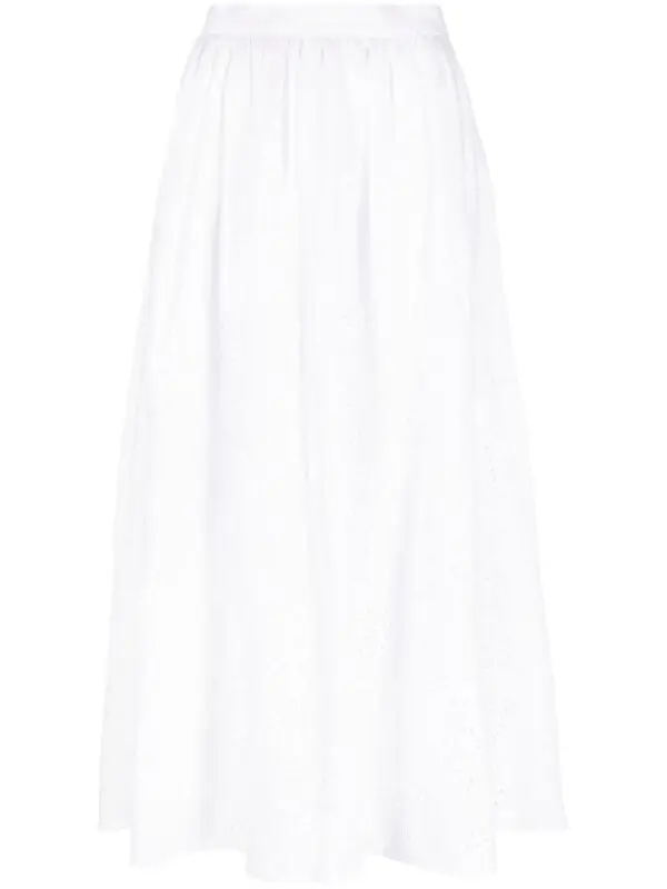 Polo Ralph Lauren Broderie-anglaise Linen Midi Skirt