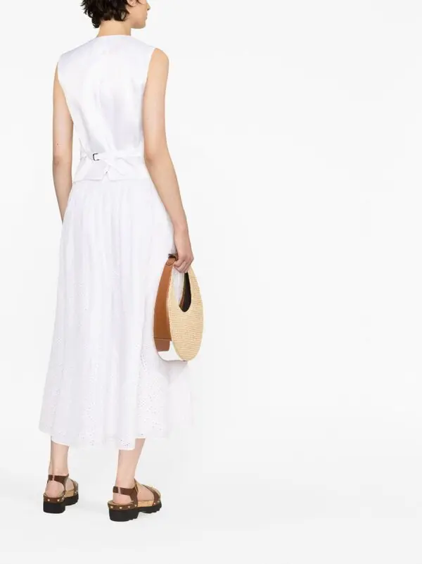 Polo Ralph Lauren Broderie-anglaise Linen Midi Skirt