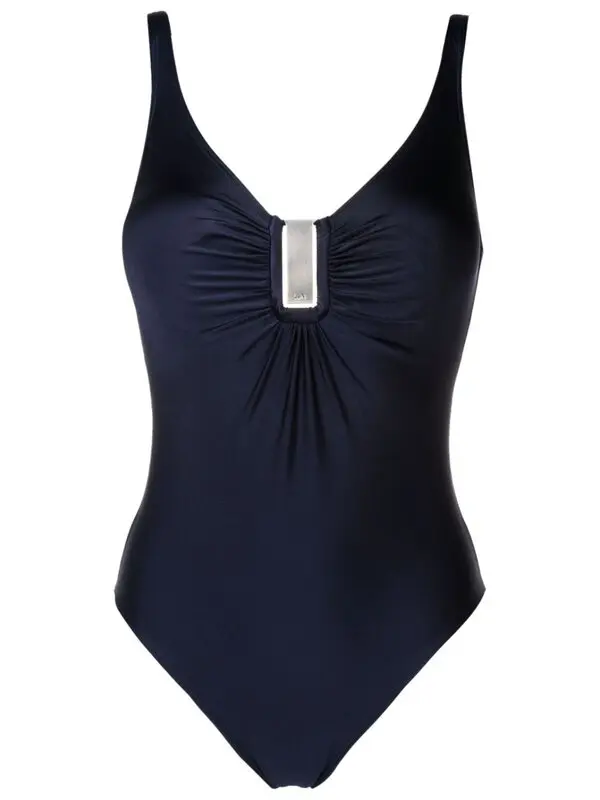 LYGIA & NANNY Mirassol Gathered Swimsuit - Blue