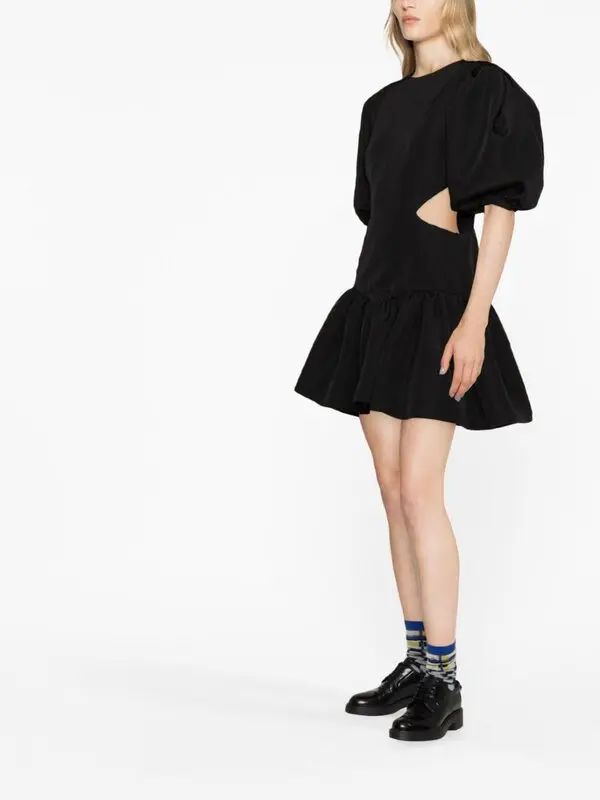 MSGM Cut-out Flared Mini Dress