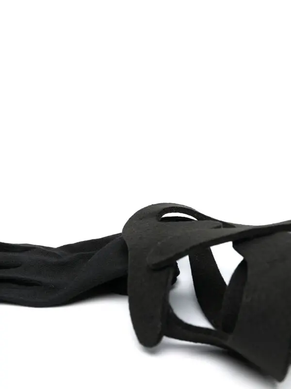 Yohji Yamamoto Cut-out Detail Cotton Gloves