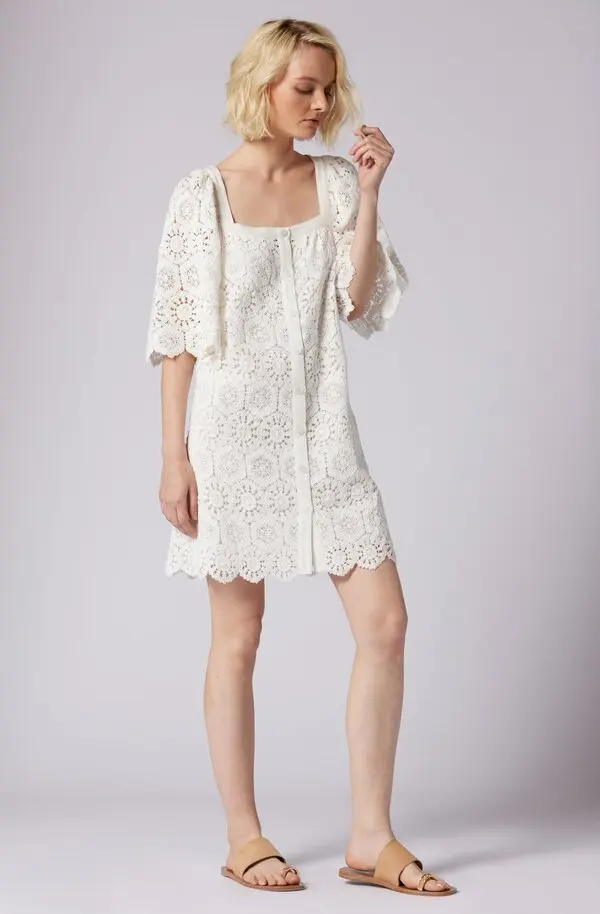 Joie Leona Mini Crochet Dress