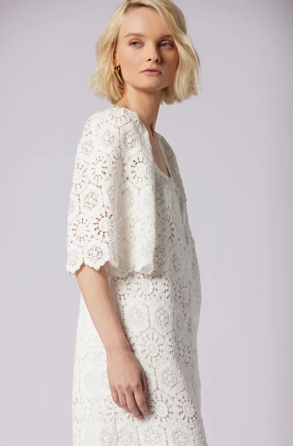Joie Leona Mini Crochet Dress