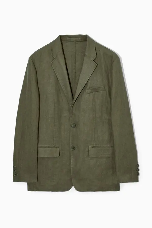 Cos Regular Unstructured Linen Blazer