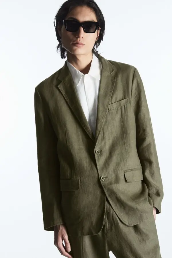 Cos Regular Unstructured Linen Blazer