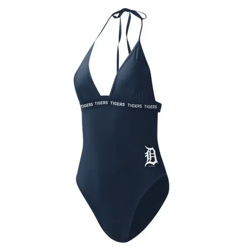 G-III 4HER BY CARL BANKS Detroit Tigers One-piece Swimsuit By - Navy