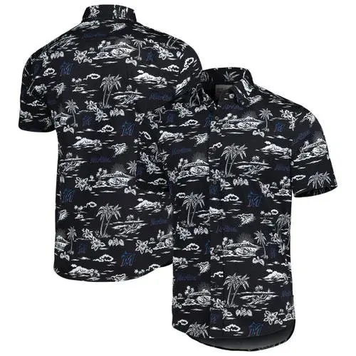 Reyn Spooner Miami Marlins Kekai Performance Button-up Shirt