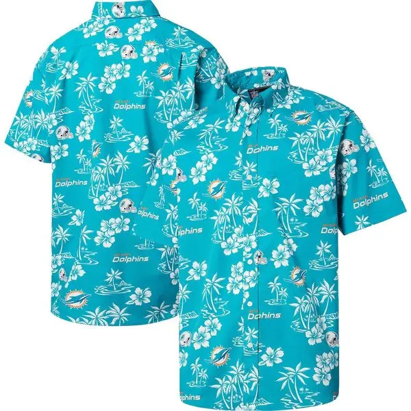 Reyn Spooner Miami Dolphins Kekai Button-up Shirt
