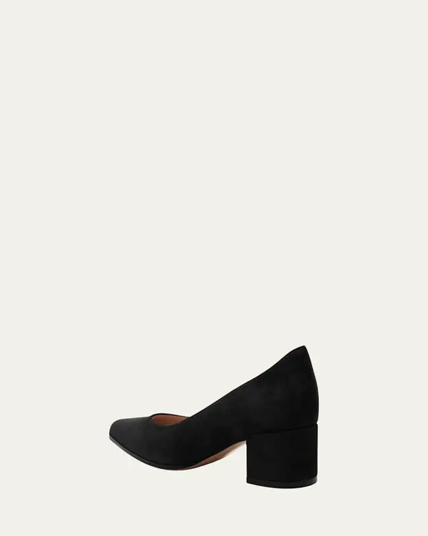 GIANVITO ROSSI Piper 45 Suede Pumps - Black