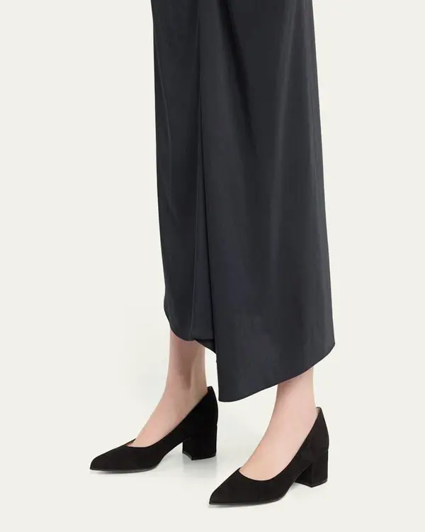 GIANVITO ROSSI Piper 45 Suede Pumps - Black