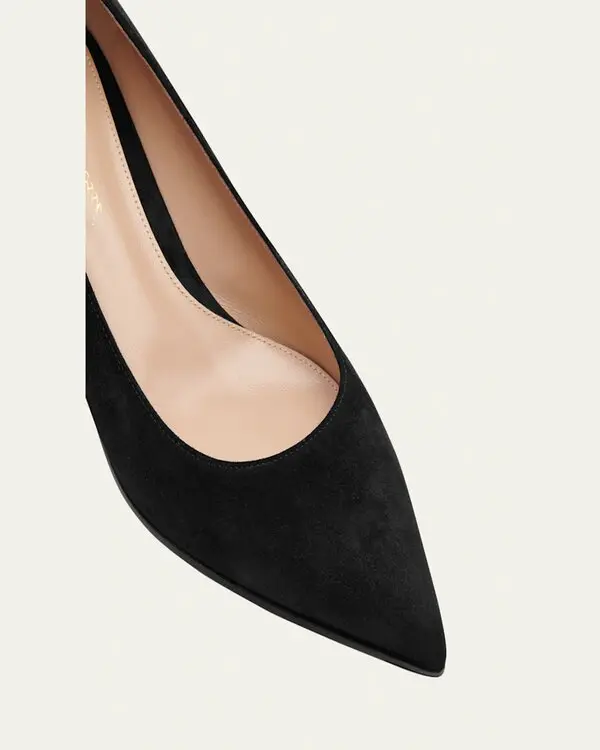 GIANVITO ROSSI Piper 45 Suede Pumps - Black