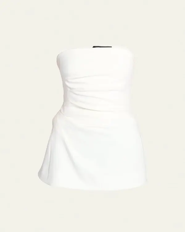 Proenza Schouler Gathered Crepe Strapless Top - White