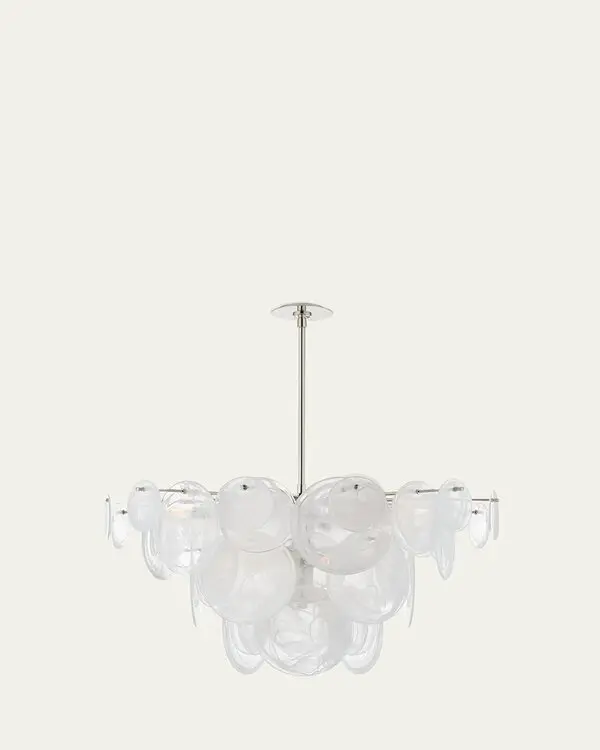 VISUAL COMFORT & CO. Loire Large Chandelier Aerin - Polished Nickel