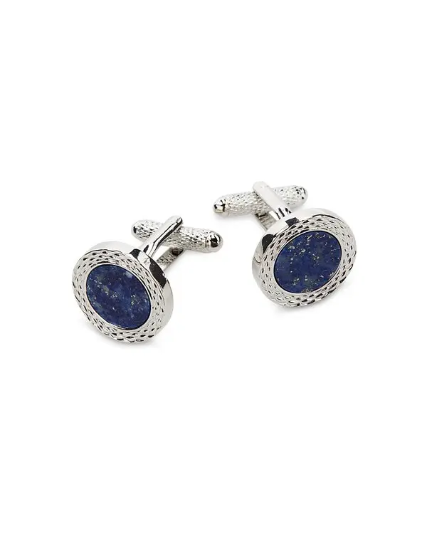 Bloomingdale'S Blue Eyes Round Cufflinks Exclusive - Navy
