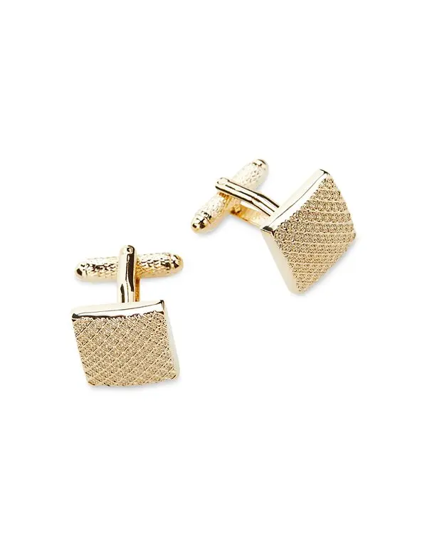 Bloomingdale'S Textured Pattern Square Cufflinks Exclusive - Gold