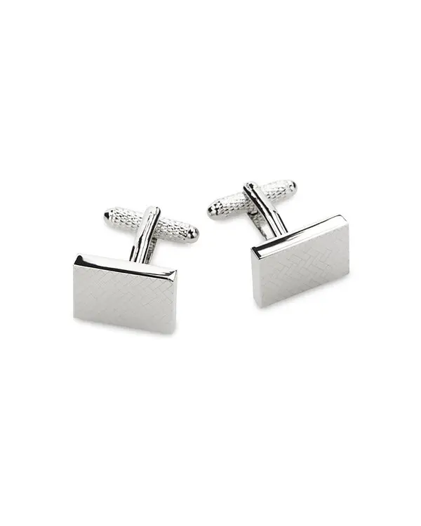 Bloomingdale'S Laser Tile Square Cufflinks Exclusive - Silver