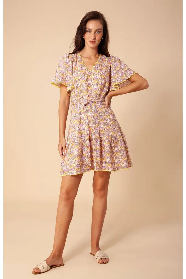 Hale Bob Lulie Linen Mini Dress