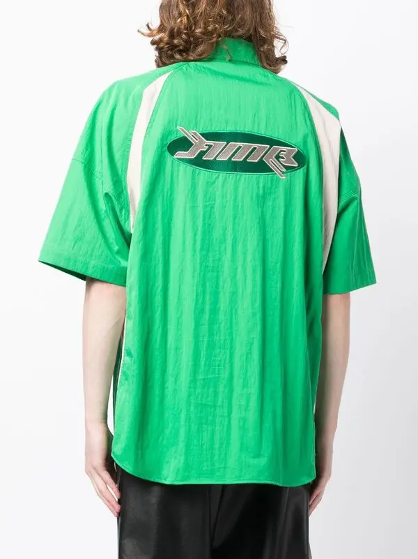 AMBUSH Logo-patch Dolman-sleeve Shirt - Green