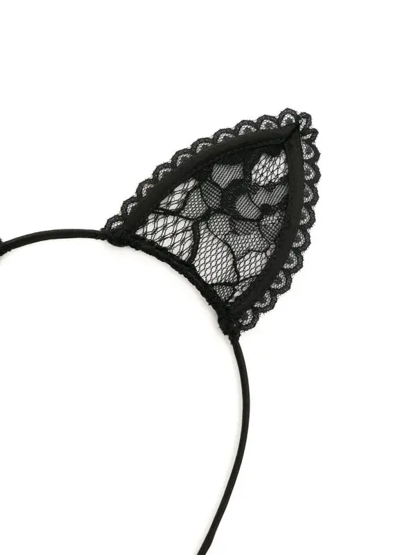 Fleur Du Mal Cat-ears Lace Headband