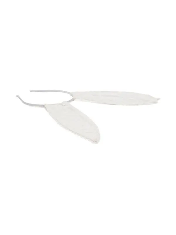 FLEUR DU MAL Lace Bunny Ears Headband - White