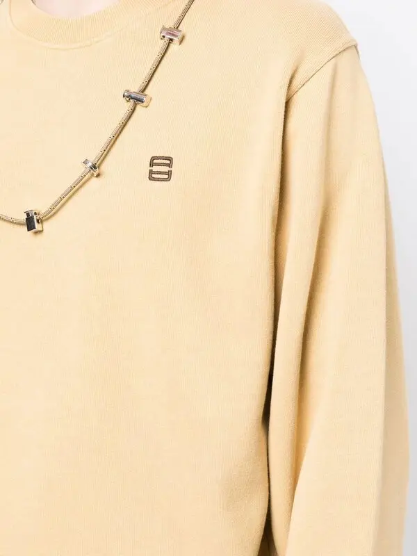 AMBUSH Stopper-detail Cotton Sweatshirt - Brown