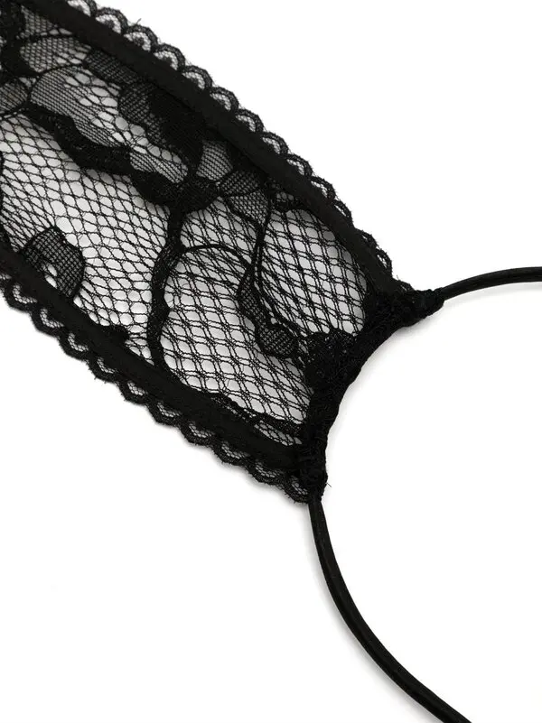 FLEUR DU MAL Lace Bunny Ears - Black