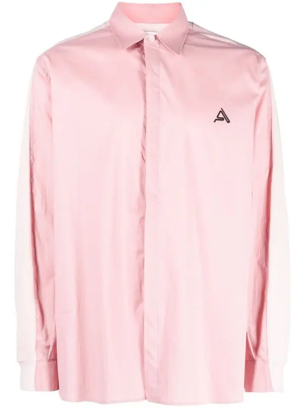 AMBUSH Logo-embroidered Cotton Shirt - Pink