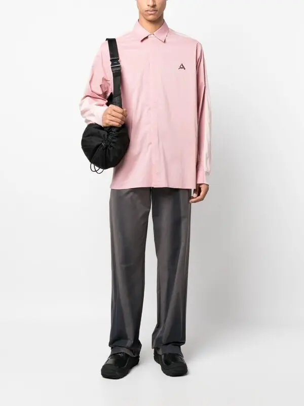 AMBUSH Logo-embroidered Cotton Shirt - Pink
