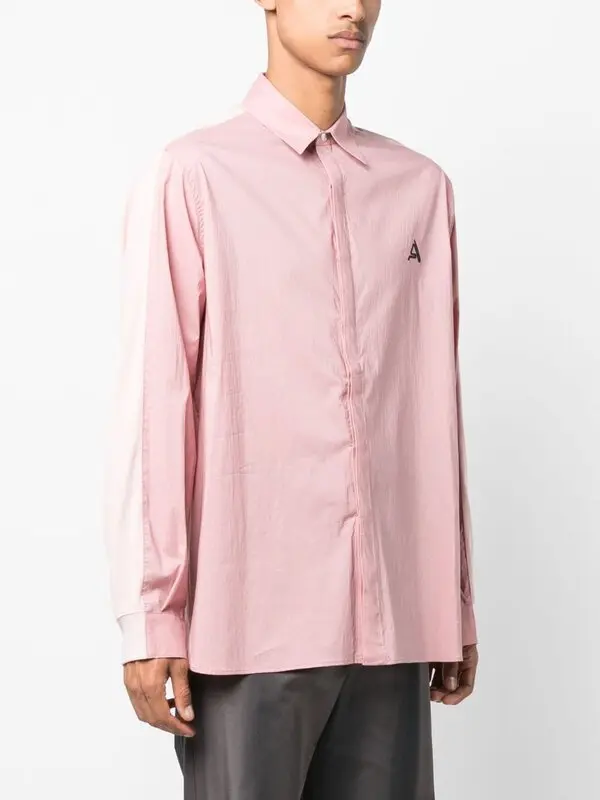 AMBUSH Logo-embroidered Cotton Shirt - Pink