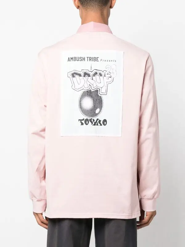 AMBUSH Logo-embroidered Cotton Shirt - Pink