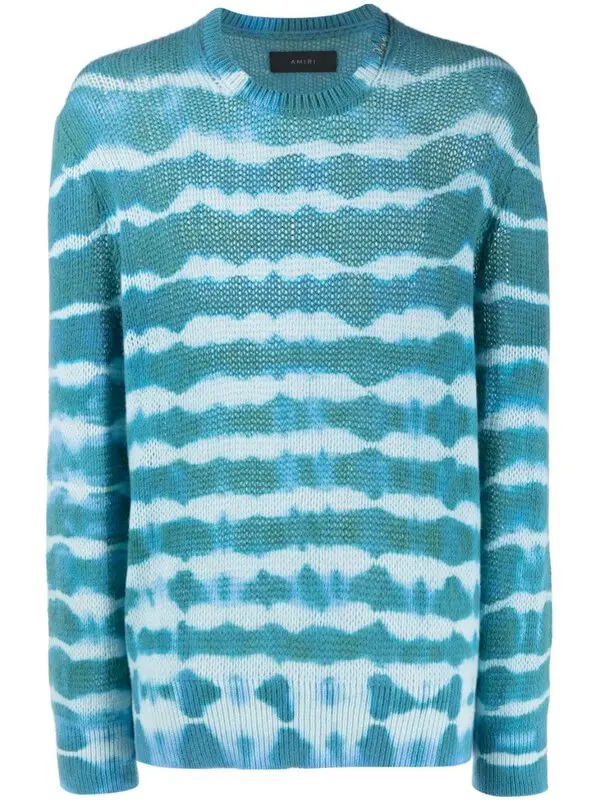 Amiri Tie-dye Cashmere Jumper - Blue