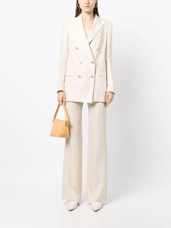 Tagliatore Double-breasted Linen Suit - Neutrals