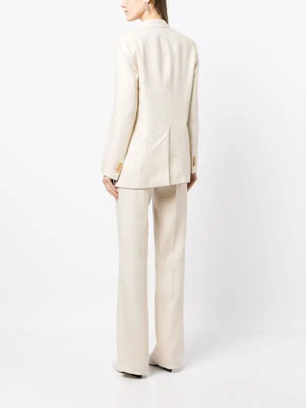 Tagliatore Double-breasted Linen Suit - Neutrals