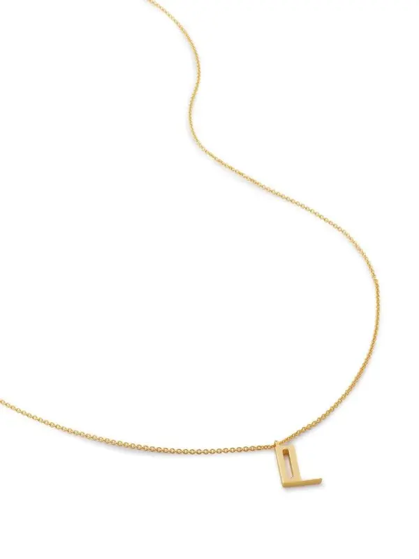 Monica Vinader Alphabet L Pendant Necklace - Gold