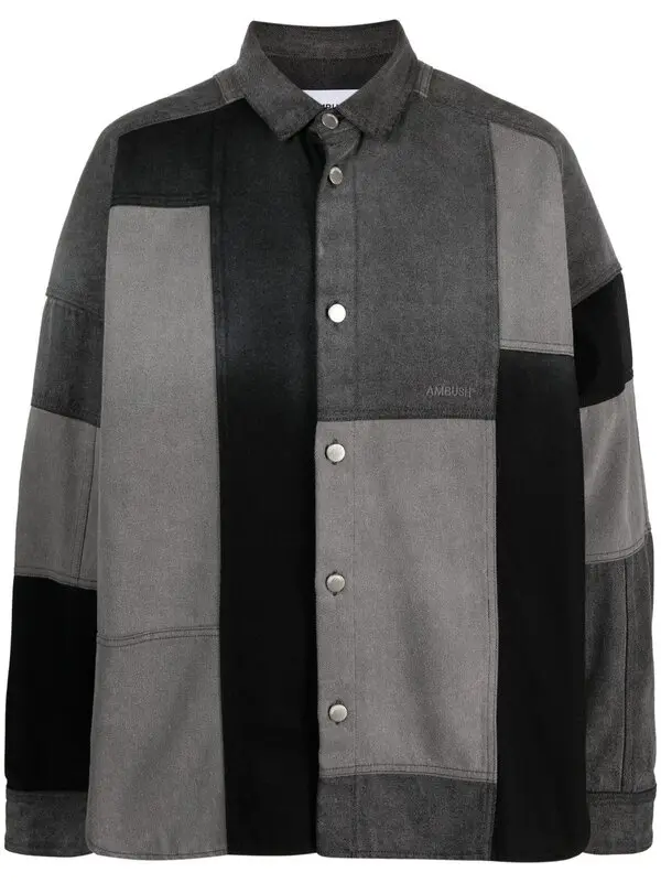 AMBUSH Patchwork Denim Shirt - Black