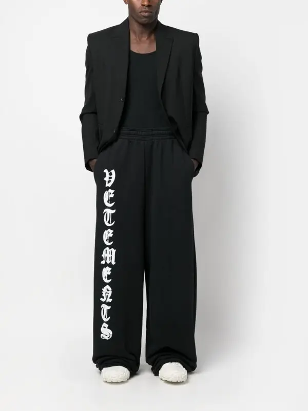 Vetements Logo-print Wide-leg Track Pants
