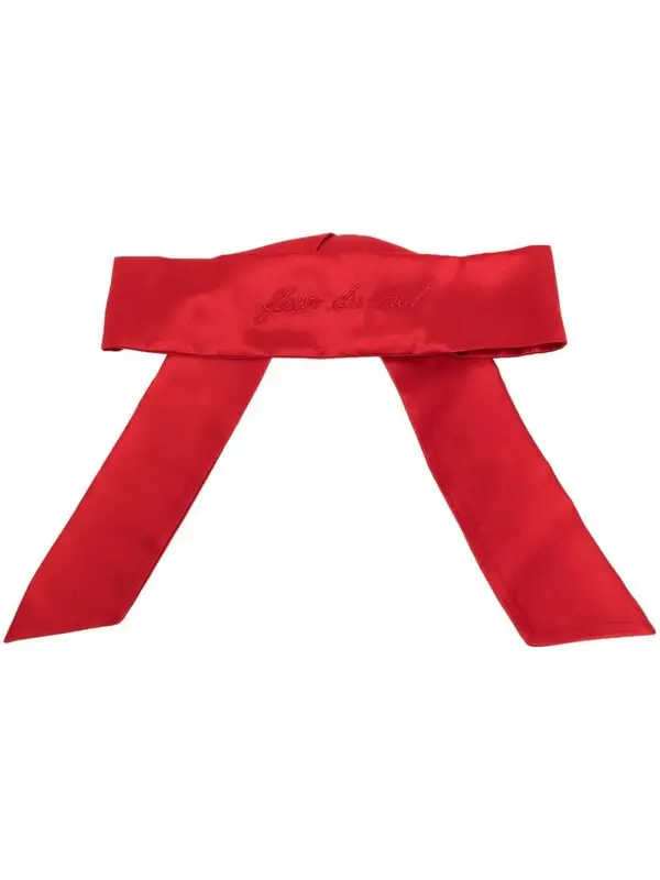 FLEUR DU MAL Satin Silk Blindfold - Red