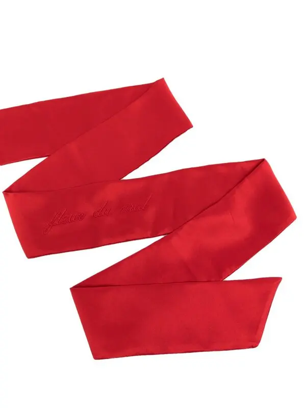 FLEUR DU MAL Satin Silk Blindfold - Red