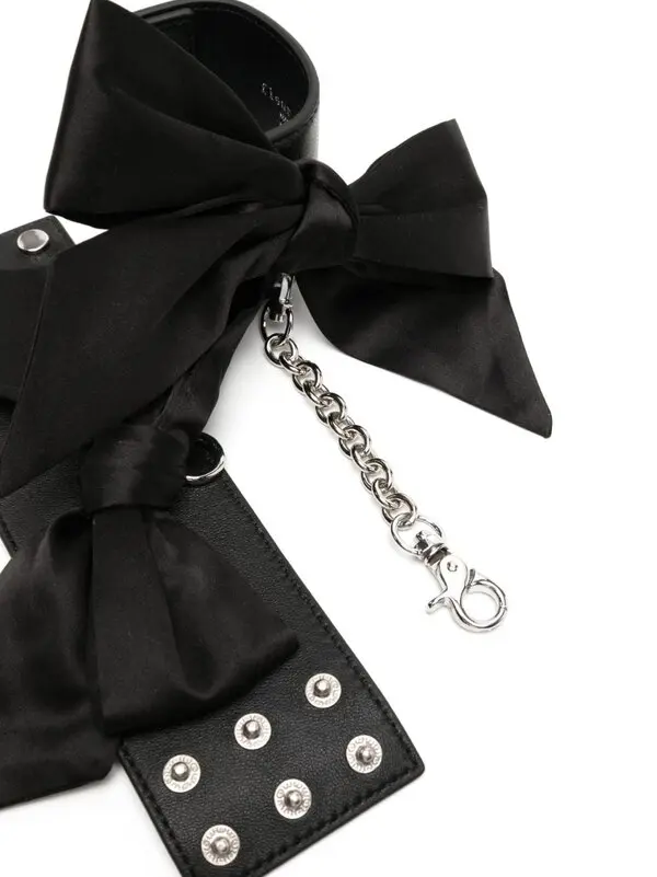 Fleur Du Mal Bow-detail Leather Cuffs