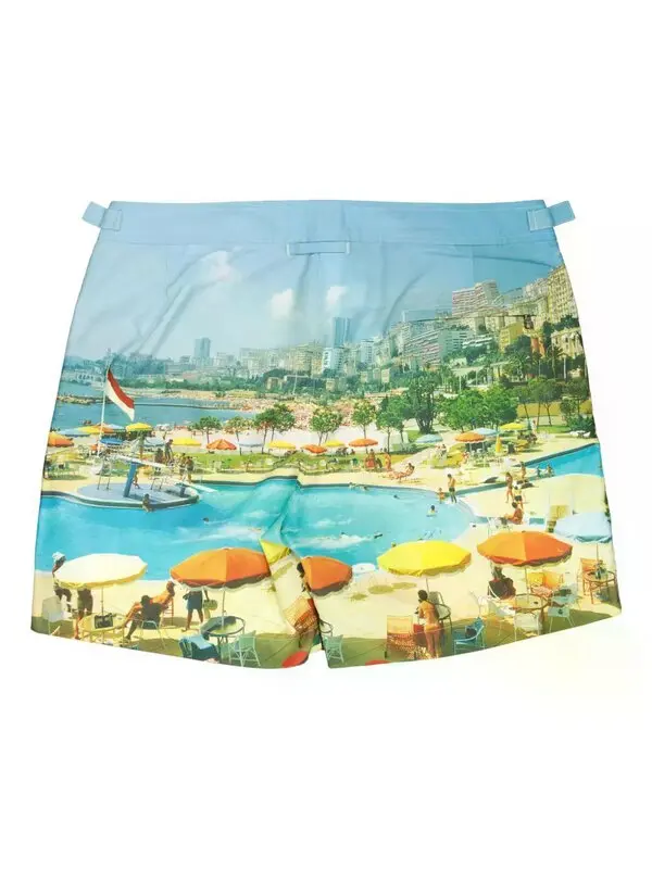 Orlebar Brown Bulldog Monte Carlo-print Swim Shorts - Blue