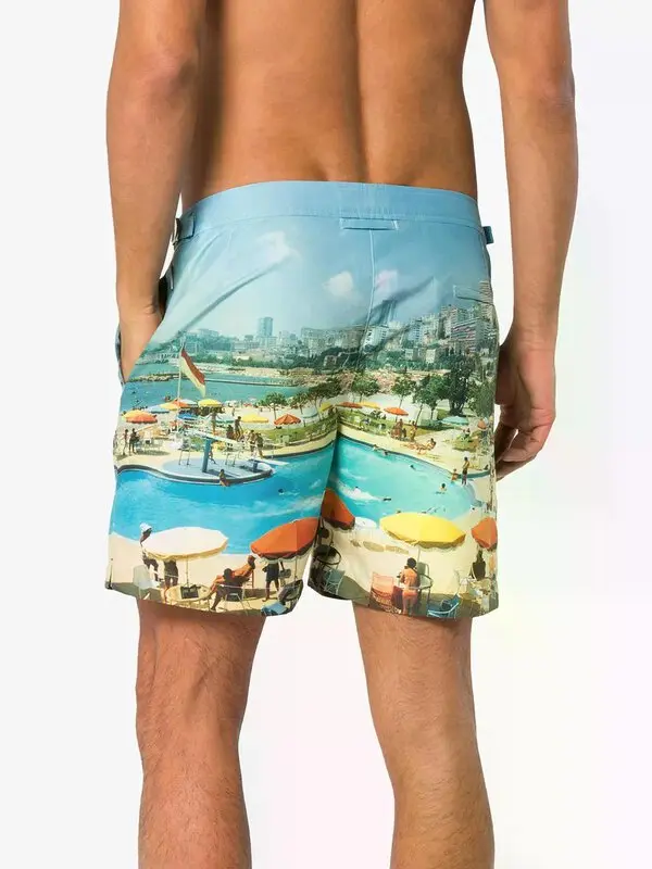 Orlebar Brown Bulldog Monte Carlo-print Swim Shorts - Blue
