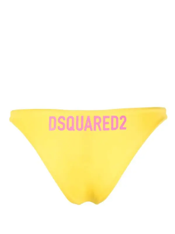 Dsquared2 Logo-print Bikini Bottom - Yellow