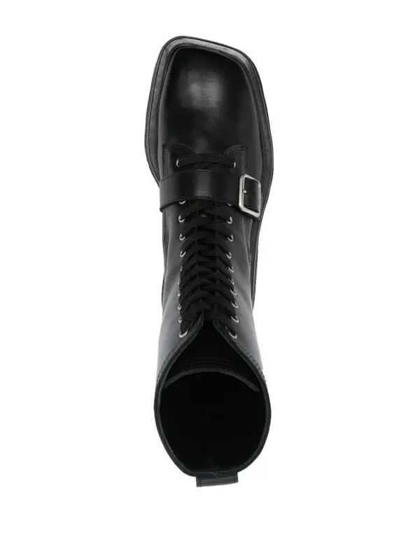 JIL SANDER Lace-up Leather Ankle Boots