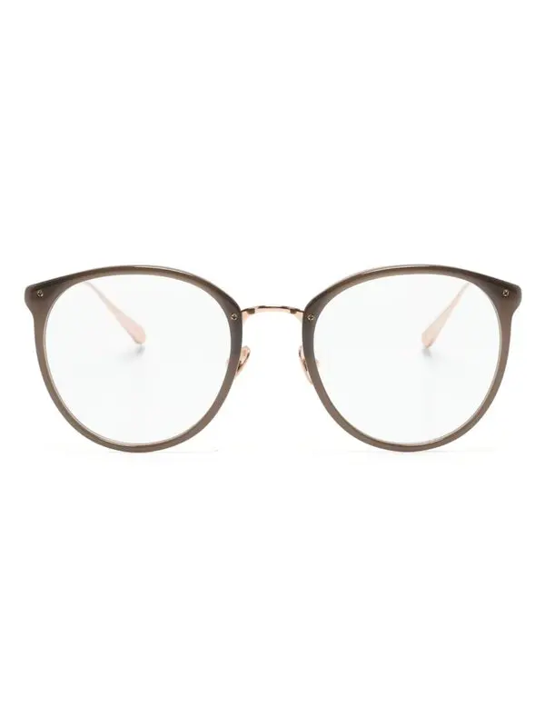 Linda Farrow Round-frame Optical Glasses - Brown