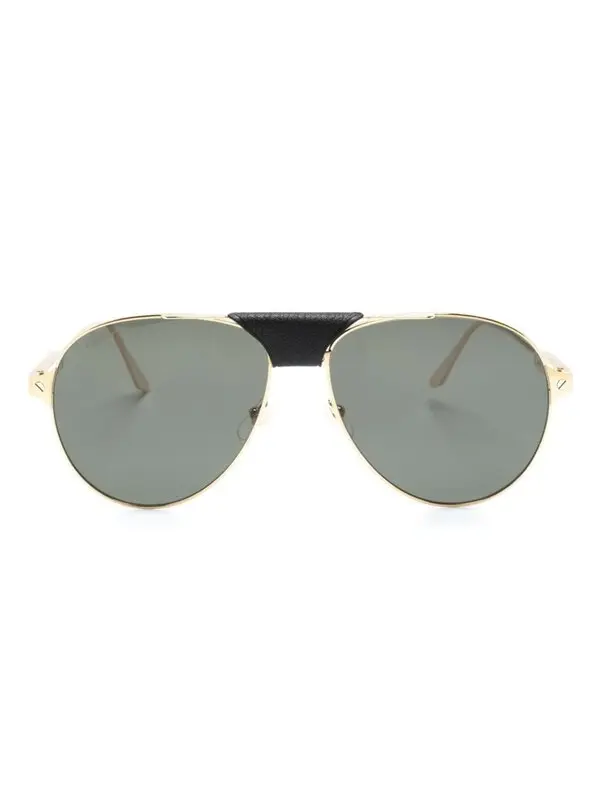 CARTIER Santos De Pilot Sunglasses - Gold