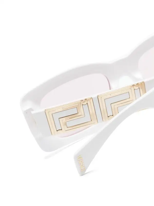 Versace Greca-motif Rectangle Sunglasses